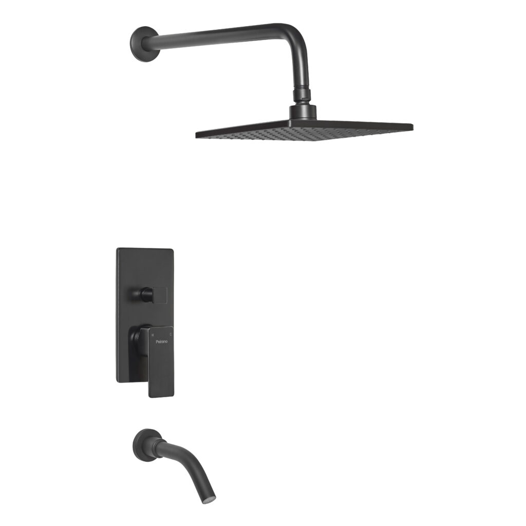 Línea Soria - Ducha Monocomando Negro - Griferia Peirano